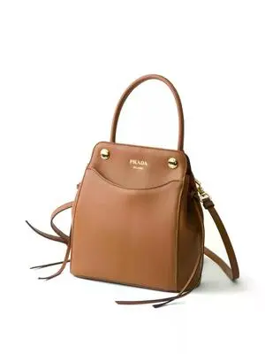 Prada Mini Leather Handbag - Brown