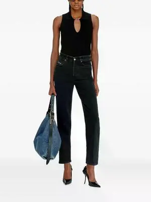 DIESEL® 1981 D-went High Waisted Straight Leg Cropped Jeans