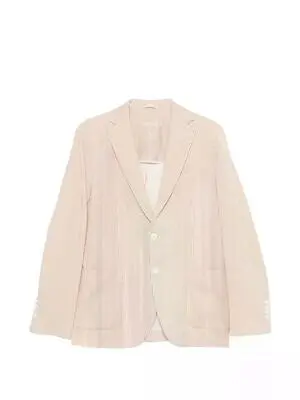 CIRCOLO 1901 Striped Single-breasted Blazer - Neutrals