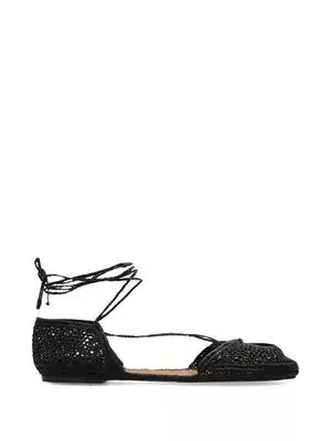 ODISSI Woven Ballet Flats - Black