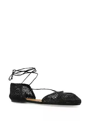 ODISSI Woven Ballet Flats - Black