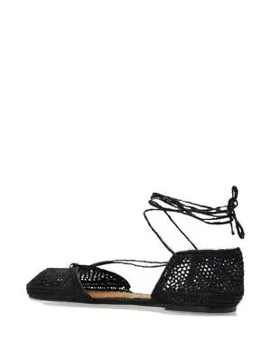ODISSI Woven Ballet Flats - Black