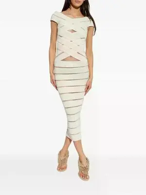 Balmain Glitter-embellished Mini Dress