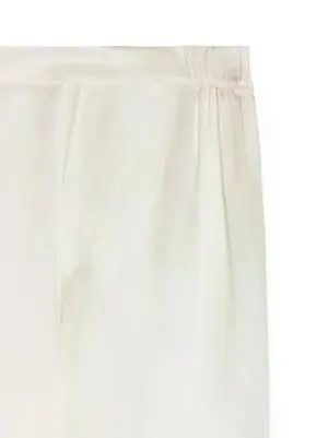 DELOS Gilbert Pleated Silk Satin Trousers - Neutrals