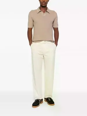Zegna Waffle-knit V-neck T-shirt - Neutrals