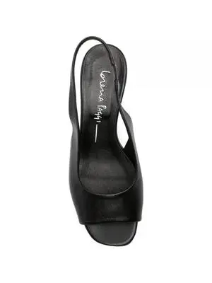 LORENA PAGGI Peep-toe Slingback Pumps - Black