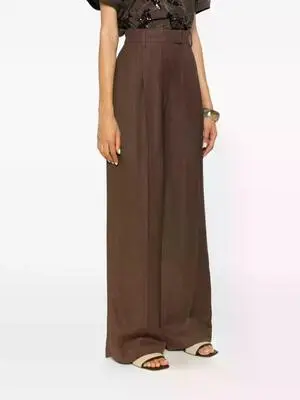 Brunello Cucinelli Pleated Wide Leg Trousers