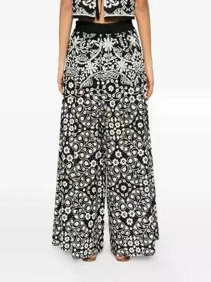 Max Mara Palanca Floral-print Palazzo Pants