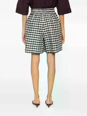 Max Mara Gingham-check Drawstring Shorts