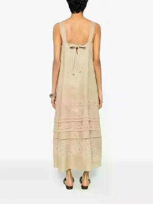 Max Mara Lace-insert Midi Dress