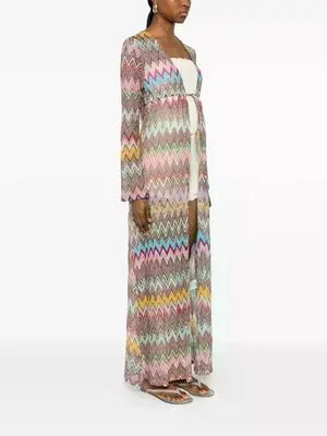 Missoni Zigzag-pattern V-neck Cover-up - Brown