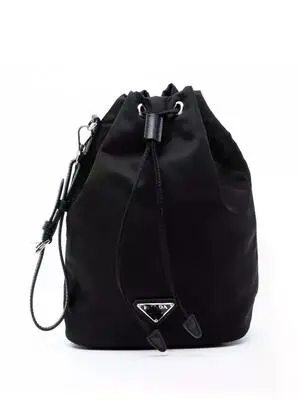 Prada Re-nylon Drawstring Pouch - Black