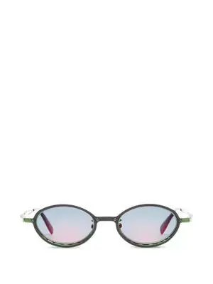 KUBORAUM Mask H18 Oval-frame Sunglasses - Black
