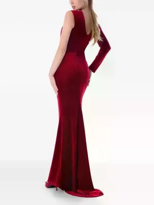 IMROSKA Cut-out Asymmetric Maxi Dress