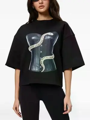 HAMZA Eva Snake Corset T-shirt