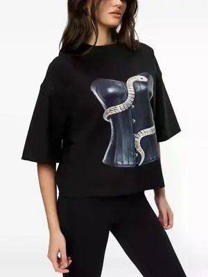 HAMZA Eva Snake Corset T-shirt