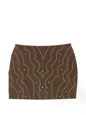 VENUJA Crystal Embellished Wavy Pattern Beach Cover-up