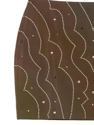 VENUJA Crystal Embellished Wavy Pattern Beach Cover-up