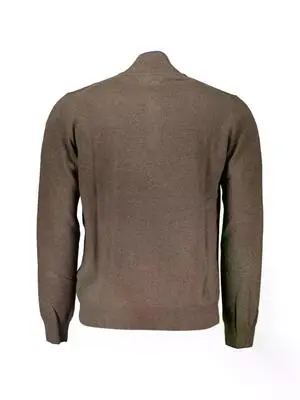 HARMONT & BLAINE Half-zip Cotton Sweater - Brown