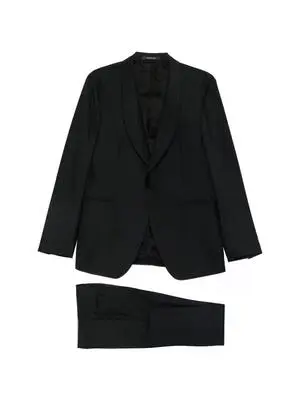 Tagliatore Shawl-lapel Single-breasted Suit - Black