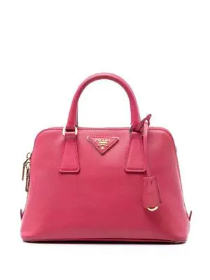 Prada Small Saffiano Lux Promenade Satchel - Pink