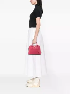 Prada Small Saffiano Lux Promenade Satchel - Pink