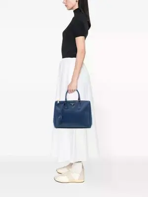 Prada Large Saffiano Lux Galleria Tote - Blue