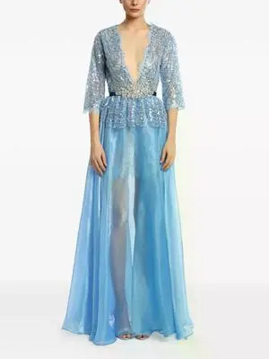 Miau By Clara Rotescu Embellished Evening Dresses