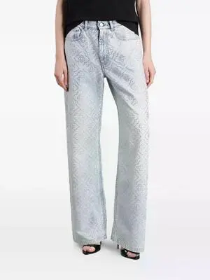 Casablanca Crystal-embellished Baggy Jeans