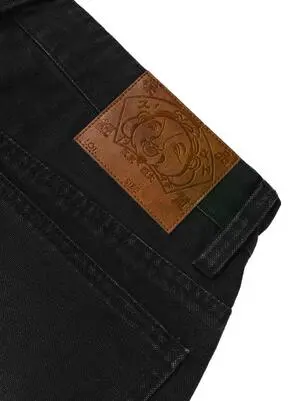 EVISU Seagull-print Paint-splatter Jeans