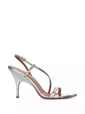 Lola Cruz Silver Tone Sandals For Women