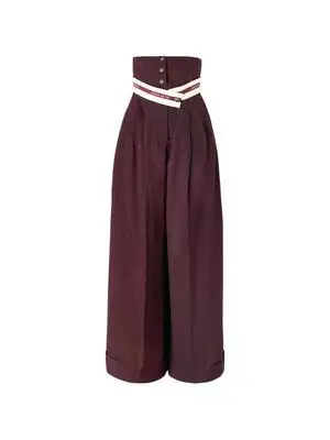 Antonio Marras High-waisted Corduroy Trousers - Red
