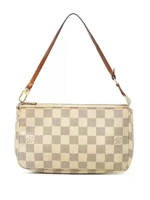 LOUIS VUITTON 2007 Damier Azur Pochette Accessoires - White
