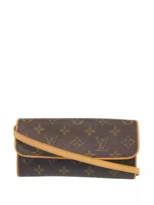 LOUIS VUITTON 1990-2015 Monogram Pochette Twin Pm Crossbody Bag - Brown