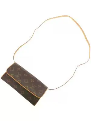 LOUIS VUITTON 1990-2015 Monogram Pochette Twin Pm Crossbody Bag - Brown