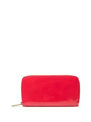 LOUIS VUITTON 2016 Monogram Vernis Zippy Wallet Long Wallets - Red