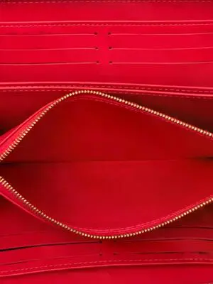 LOUIS VUITTON 2016 Monogram Vernis Zippy Wallet Long Wallets - Red