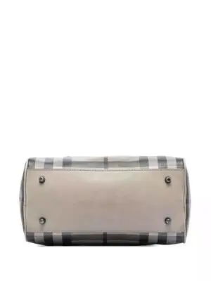Burberry Smoke Check Coated Canvas Chester Boston Bag