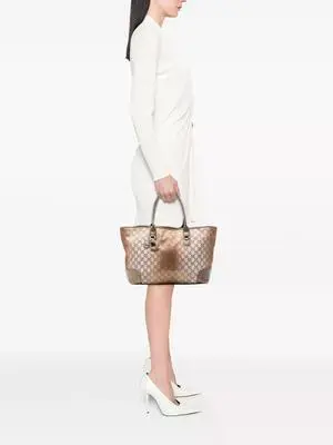 Gucci Gg Lurex Heart Bit Tote Bag - Brown