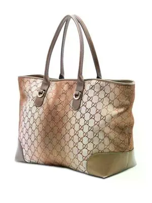 Gucci Gg Lurex Heart Bit Tote Bag - Brown
