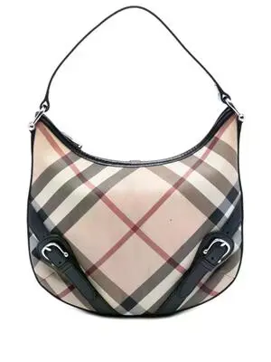 Burberry Supernova Check Larkin Hobo Bag - Neutrals