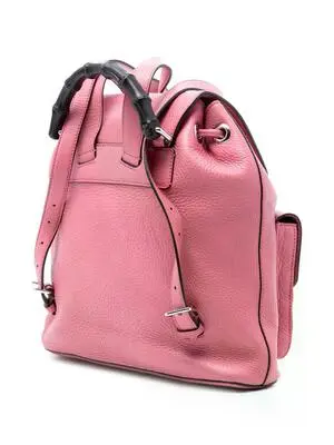 Gucci Leather Bamboo Tassel Backpack