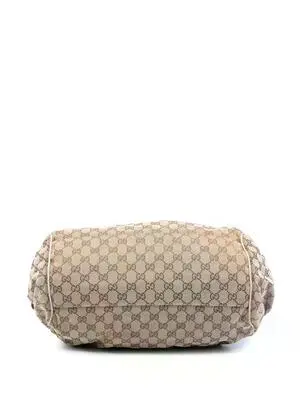 Gucci Gg Canvas Sukey Satchel - White