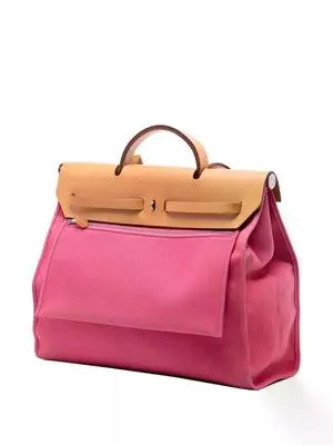Hermès 2011-2013 Toile Herbag Zip 39 Satchel - Brown