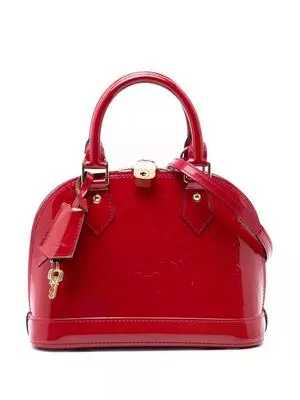 LOUIS VUITTON 2013 Monogram Vernis Alma Bb Satchel - Red