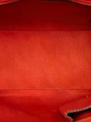 Celine 2012 Micro Leather Luggage Tote Handbag - Orange
