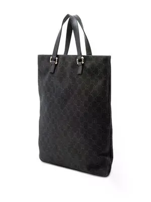 Gucci Gg Denim Tote Bag - Brown