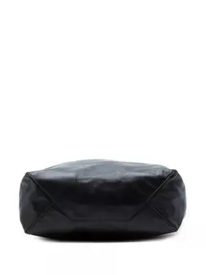 Celine 2010 Bicolor Leather Vertical Cabas Tote Bag - Black