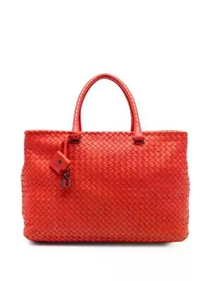 Bottega Veneta Nappa Intrecciato Brick Tote Bag - Orange