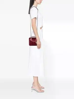 Dior Lambskin Cannage Lady Satchel - Red